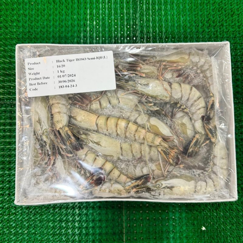 Raw Black Tiger Prawn Shell On 16-20pc (1kg) – Oosterbay